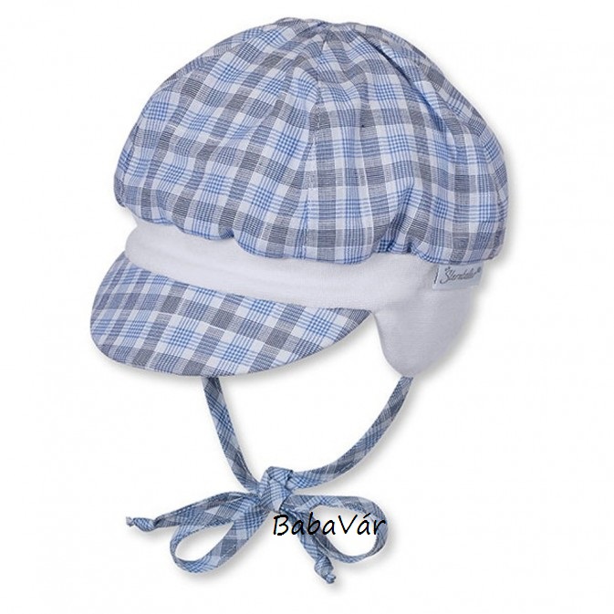 Sterntaler kék kockás simlis uv szűrős sapka - BabaVár Baba és kismama ...