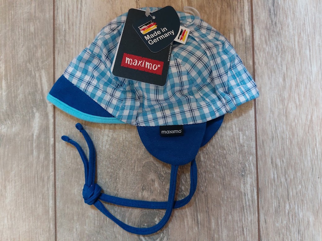 Maximo világoskék kockás simlis vászon sapi - BabaVár Baba és kismama ...